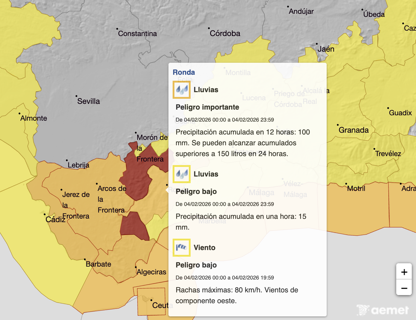 RED and orange weather alerts are issued in Cadiz and Malaga as worst ...