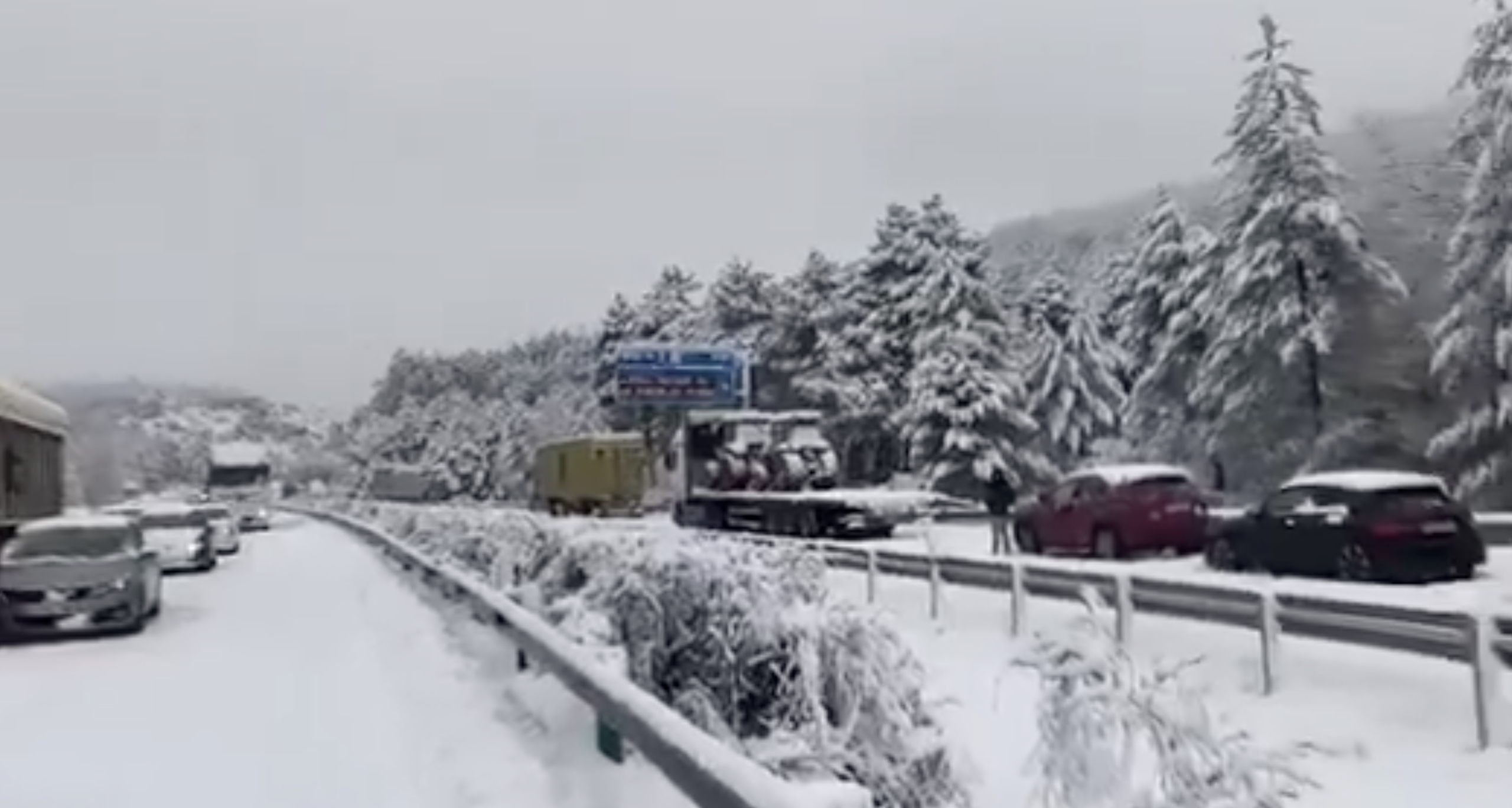 WATCH: Hundreds trapped in cars as snow storm paralyses roads in ...
